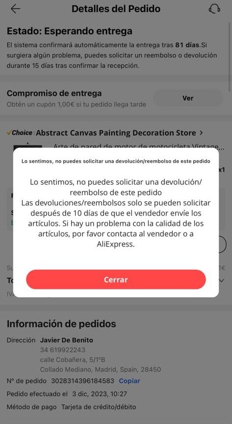 El error en las devoluciones de AliExpress que puedes reclamar como ...