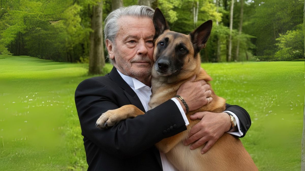 Alain Delón dejó escrito en su testamento que se sacrificara a su perro ...